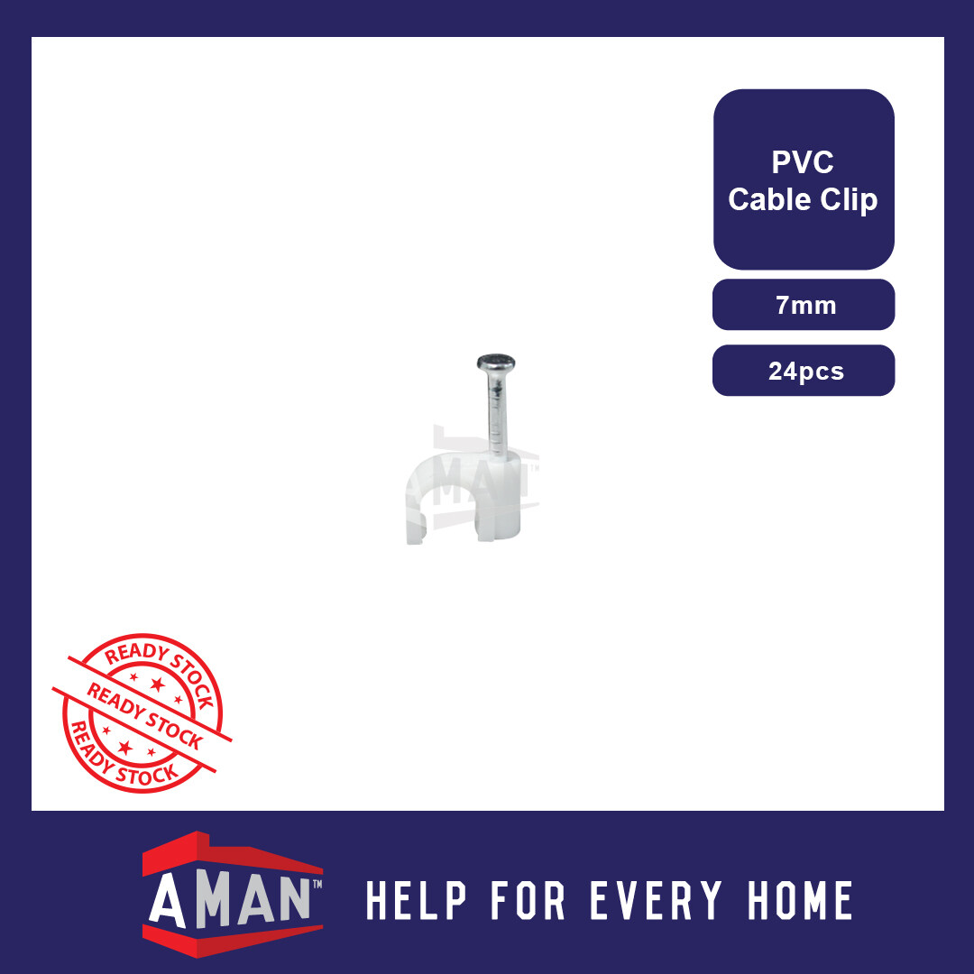 AMAN PVC Cable Clip Cable U Clip Wire U Clip Wall Wire Clip Pipe Cable aman-pvc-cable-clip-cable-u-clip-wire-u-clip-wall-wire-clip-pipe-cable