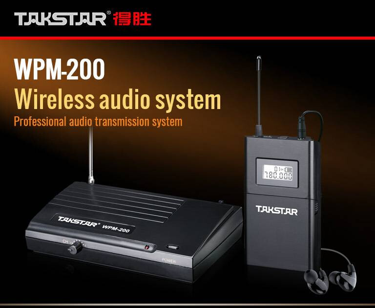 Takstar WPM-200ระบบตรวจสอบส่งคืนแบบไร้สาย,ระบบส่งคืนหูฟังแบบมืออาชีพสำหรับร้องเพลงบนเวทีถ่ายทอด ...
