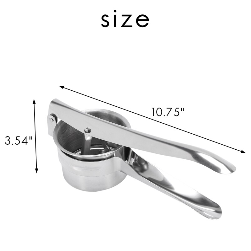 Stainless Steel Potato Ricer Masher with 3 Interchangeable Discs for ...