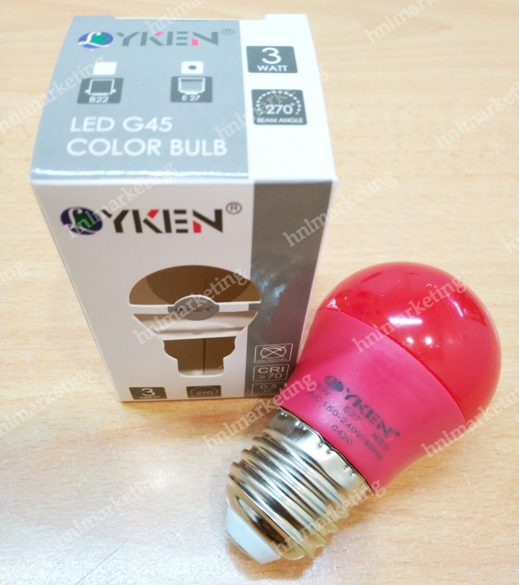 LYKEN 3W LED BULB PING PONG G45 E27 B22 RED GREEN BLUE YELLOW WHITE ...
