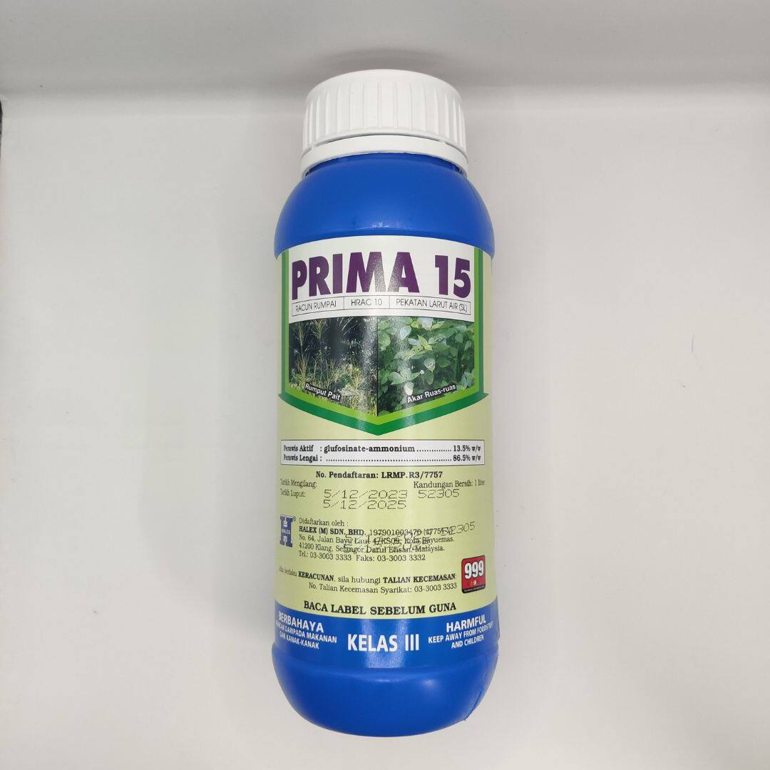 Prima 15 Glufosinate Ammonium 13.5% Racun Rumput Sentuh 1L Rumput ...
