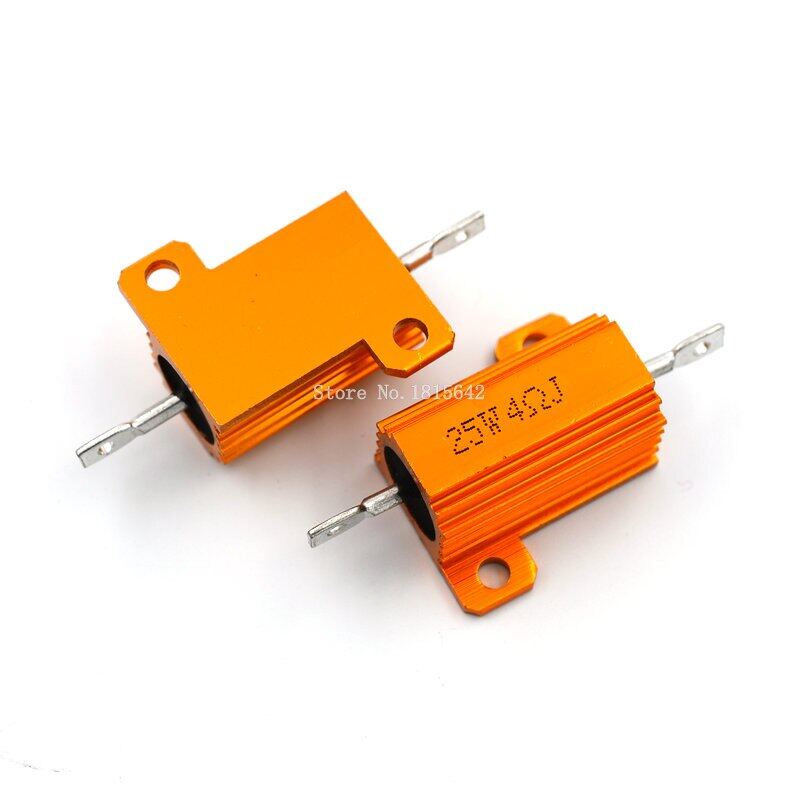 RX24 25W 4R 4RJ Power Metal Shell Aluminium Gold Resistor 25Watt 4 ohm ...