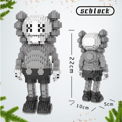 DIY Anime Blocks KAWS X Bearbricks Pinocchio The Smurfs Building Blocks ...