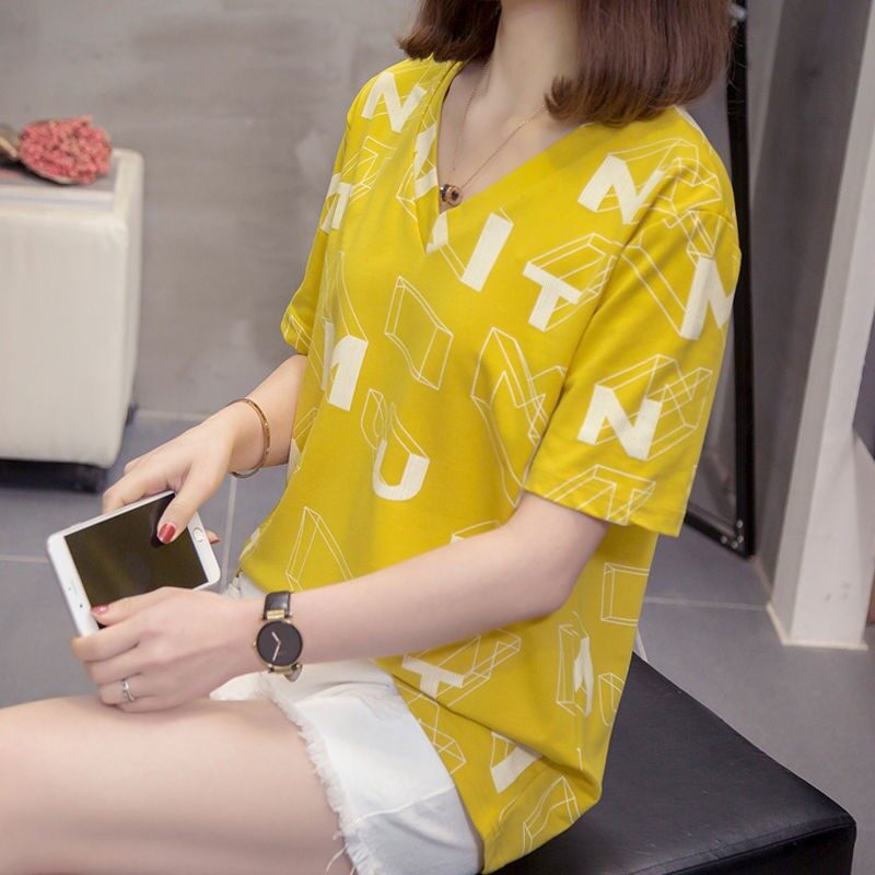 G! 【TranDi】 M-7XL Overs ขนาดเสื้อเชิ้ตเกาหลี Tees ผู้หญิงเสื้อเชิร์ตขนาดใหญ่เสื้อยืดผู้หญิง ...