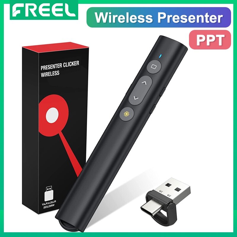 FREEL 2 In 1 USB Type C Presentation Clicker พร้อมตัวชี้เลเซอร์ ...
