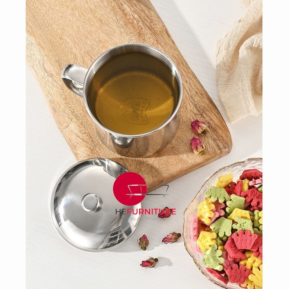 SUS 304 Stainless Steel Water Mug Cup with Lid | Lazada