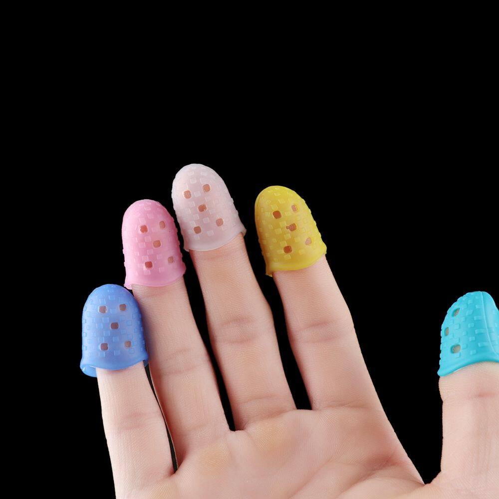 KOLGT 4pcs/set XS/S/M/L/XL ซิลิโคน Antipain กันลื่น อุปกรณ์กดกีต้าร์ ...