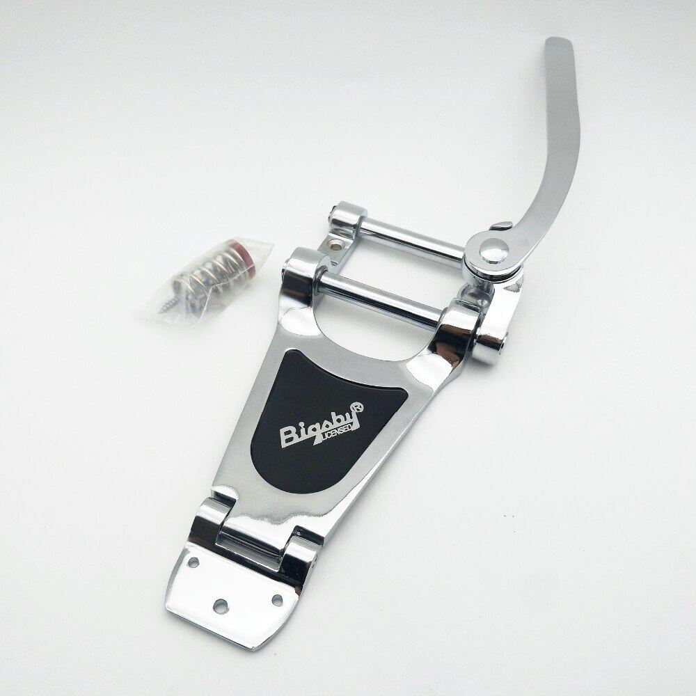 Bigsby B700 Vibrato Tailpiece Tremolo ระบบสะพานชิ้นส่วนกีตาร์ไฟฟ้าเงิน ...