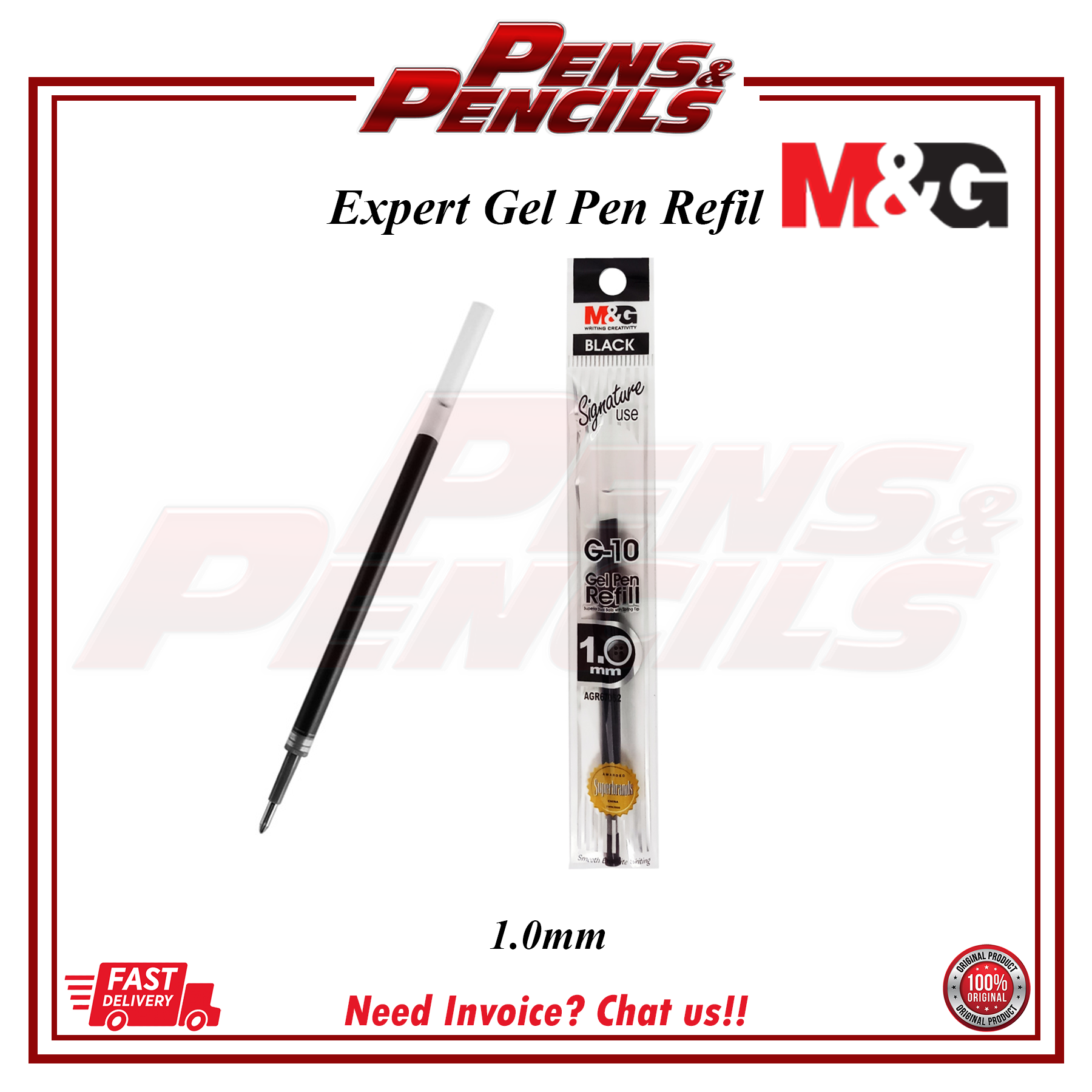 M&G Expert Gel Pen Signature Pen 0.7mm 1.0mm Gel Ink Pen AGP13671 ...