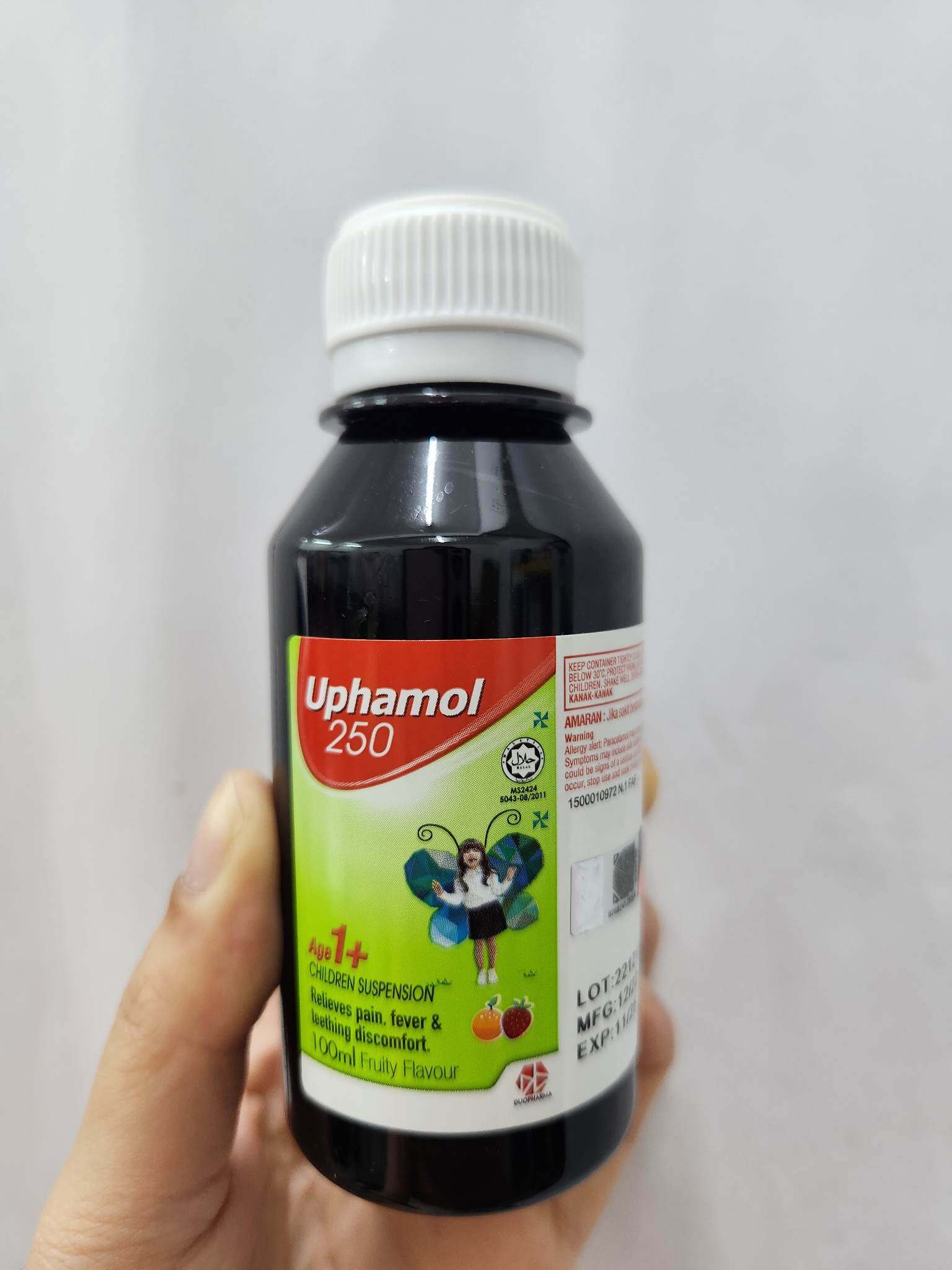 UPHAMOL 250MG FRUITY SUSPENSION 100ML | Lazada