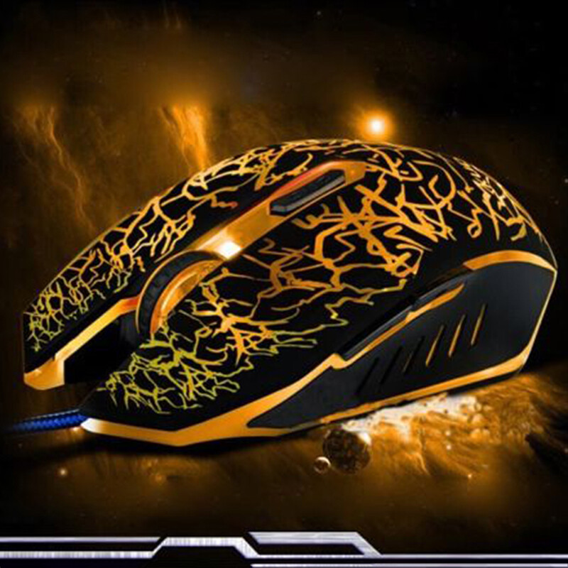 KHEI Cool 4000 DPI Mice 6 LED Buttons Wired USB Optical Gaming Mouse ...