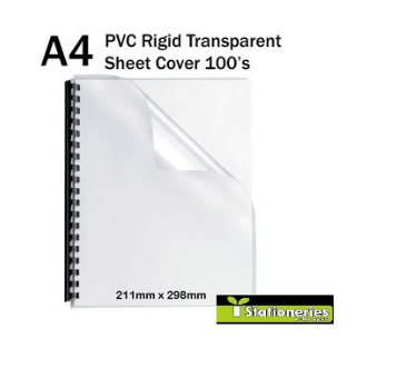 A4 Size Pvc Rigid Sheet / Transparent Binding Plastic Cover 100Pcs | Lazada