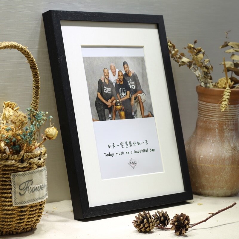 Wood Frame A4 /A3 /5R/ 6R/ 8R Size Black White Wood Color Photo Frame ...