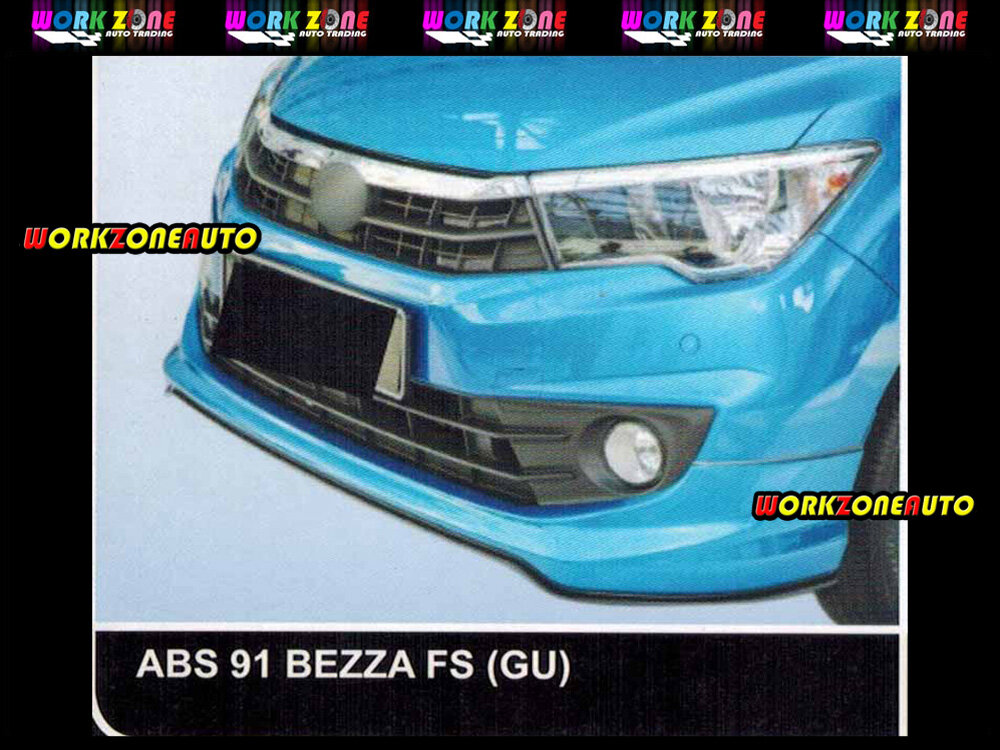 ABS91 Perodua Bezza 2016 ABS Front Skirt (GU) Body kit Bodykit | Lazada