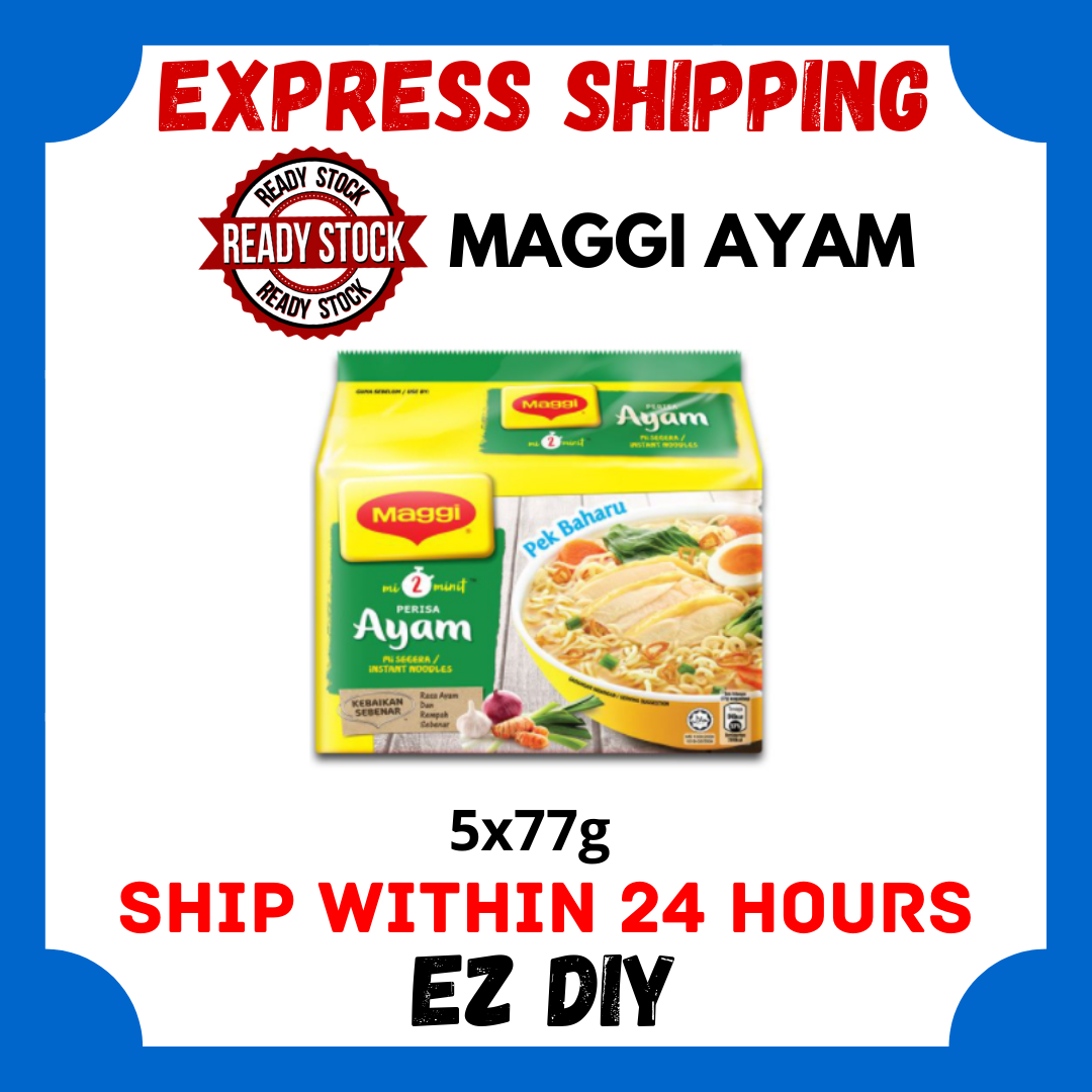 MAGGI Ayam 2 Minit (77g x 5 packs) Mi Segera Maggi Mi 2 Minute Chicken ...