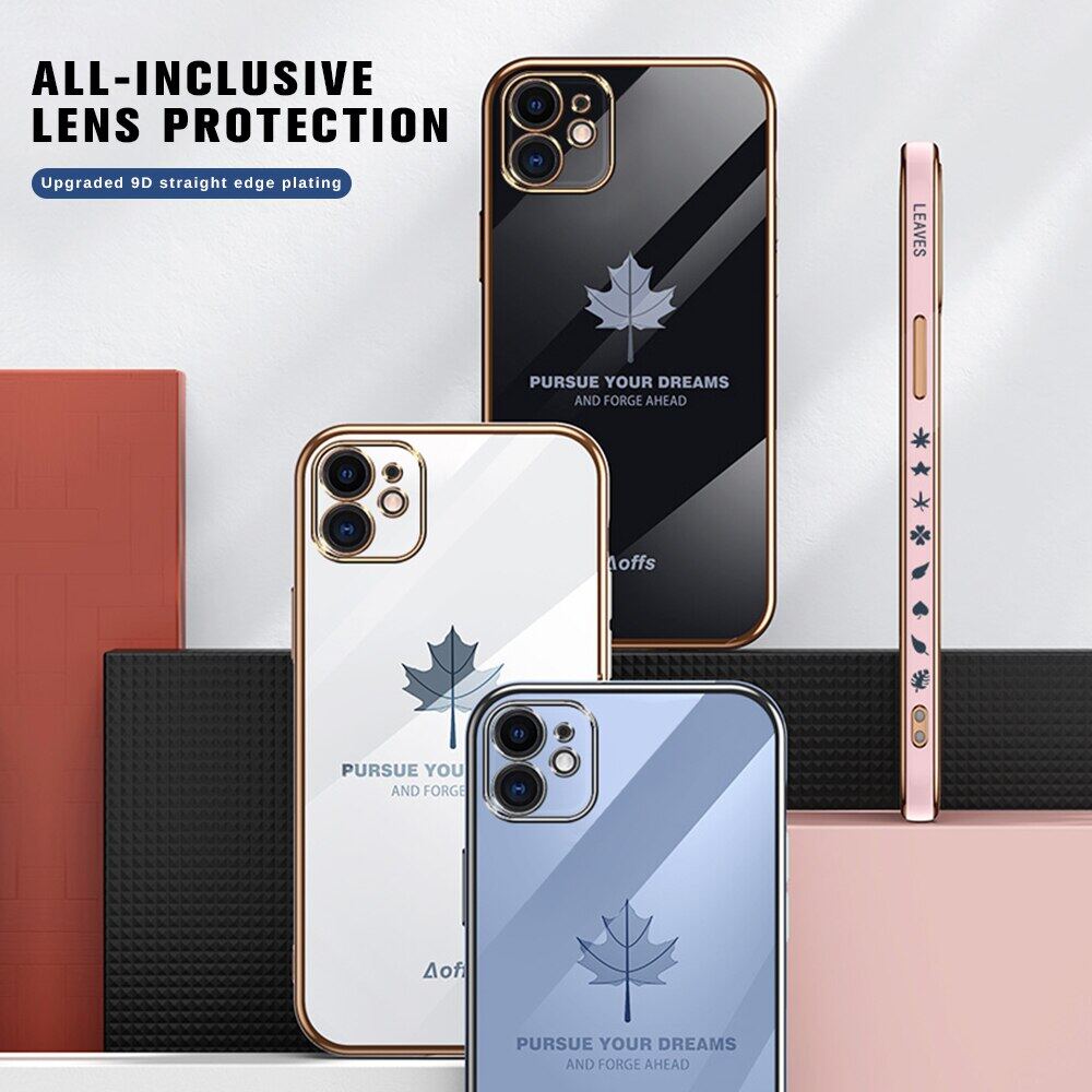 DongQi Maple Leaf 6D ชุบกรณีสำหรับ Huawei Nova 8i Nova 7i Nova 7SE Nova ...