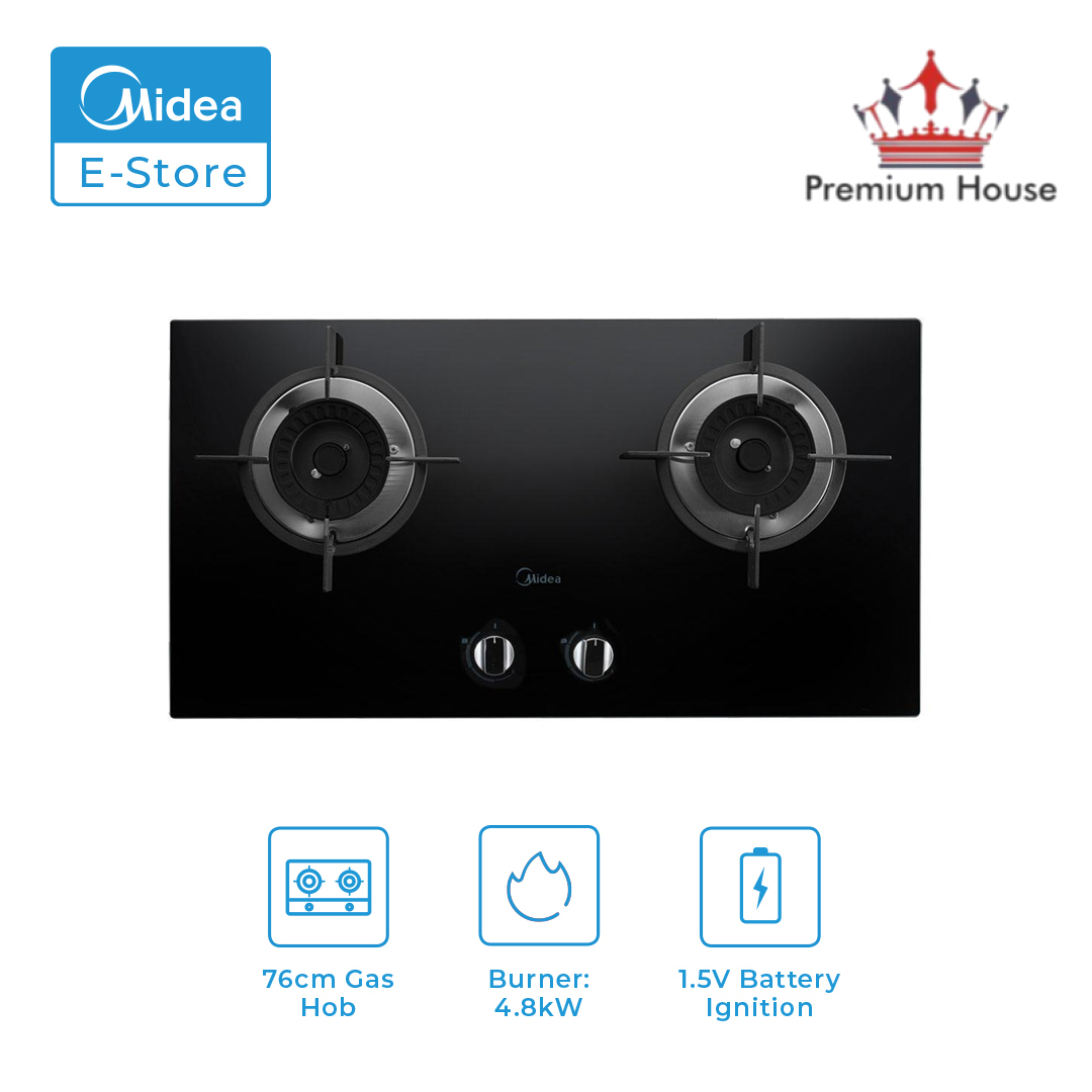 Midea MGH-2408GL Built-in Gas Hob with 4.8kW Burners | Lazada