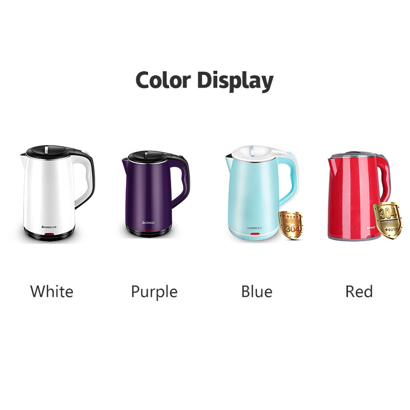 JIASHI กาต้มน้ำไฟฟ้า1.8L ความจุขนาดใหญ่ควบคุมอุณหภูมิอัตโนมัติปิด3ชั้น ...