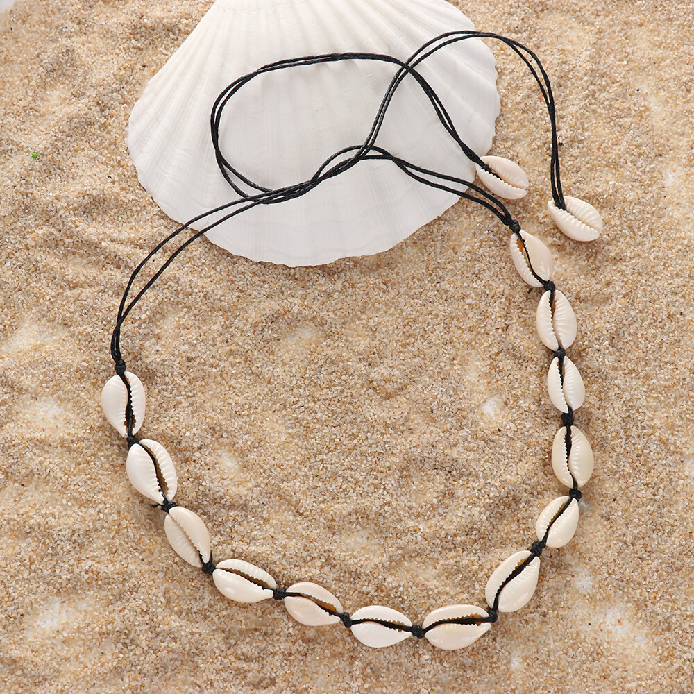 New Bohemian Jewelry Women Summer Shell Necklace Bib Choker Handmade ...