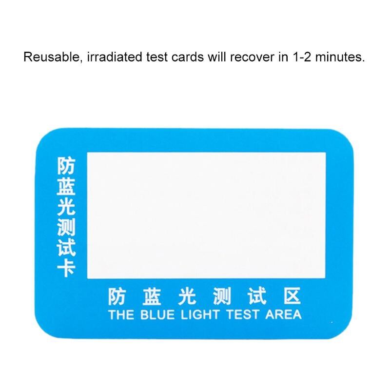 10Pcs PVC Anti-Blue Light Test Card Test Light Glasses UV Test Card ...