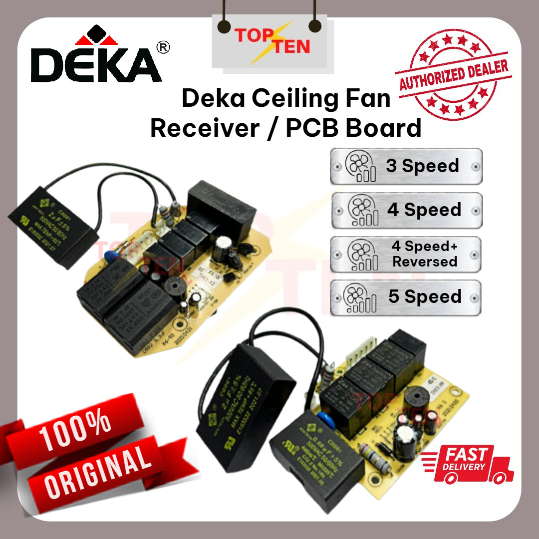 Deka Ceiling Fan 3/4/5 Speed Receiver PCB Board Receiver Deka Fan ...