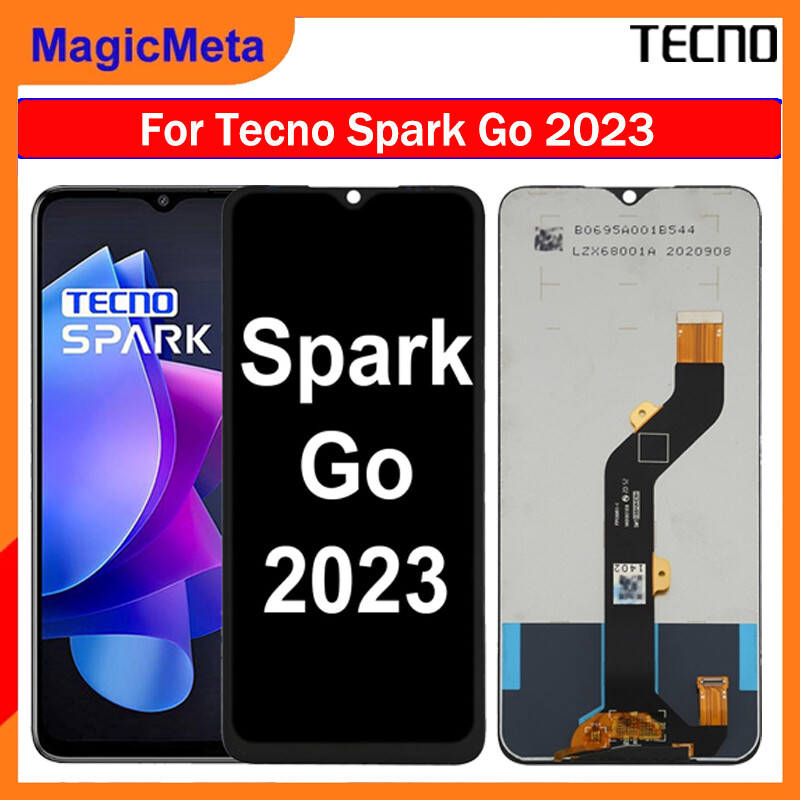 MagicMeta ต้นฉบับสีดำ6.56นิ้วสำหรับ Tecno Spark Go 2023 BF7สัมผัสหน้าจอ ...