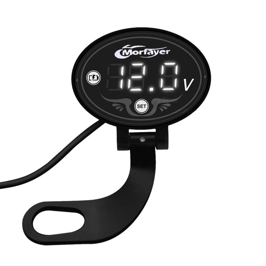 LED Digital Voltmeter Motorcycle Voltmeter Waterproof Dust-proof LED ...