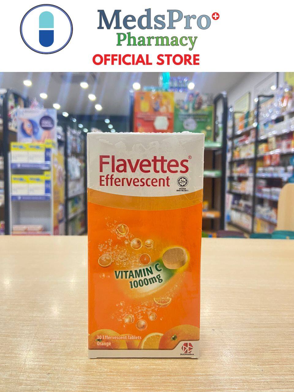 FLAVETTES EFFERVESCENT 1000MG VIT C 30'S ORANGE | Lazada