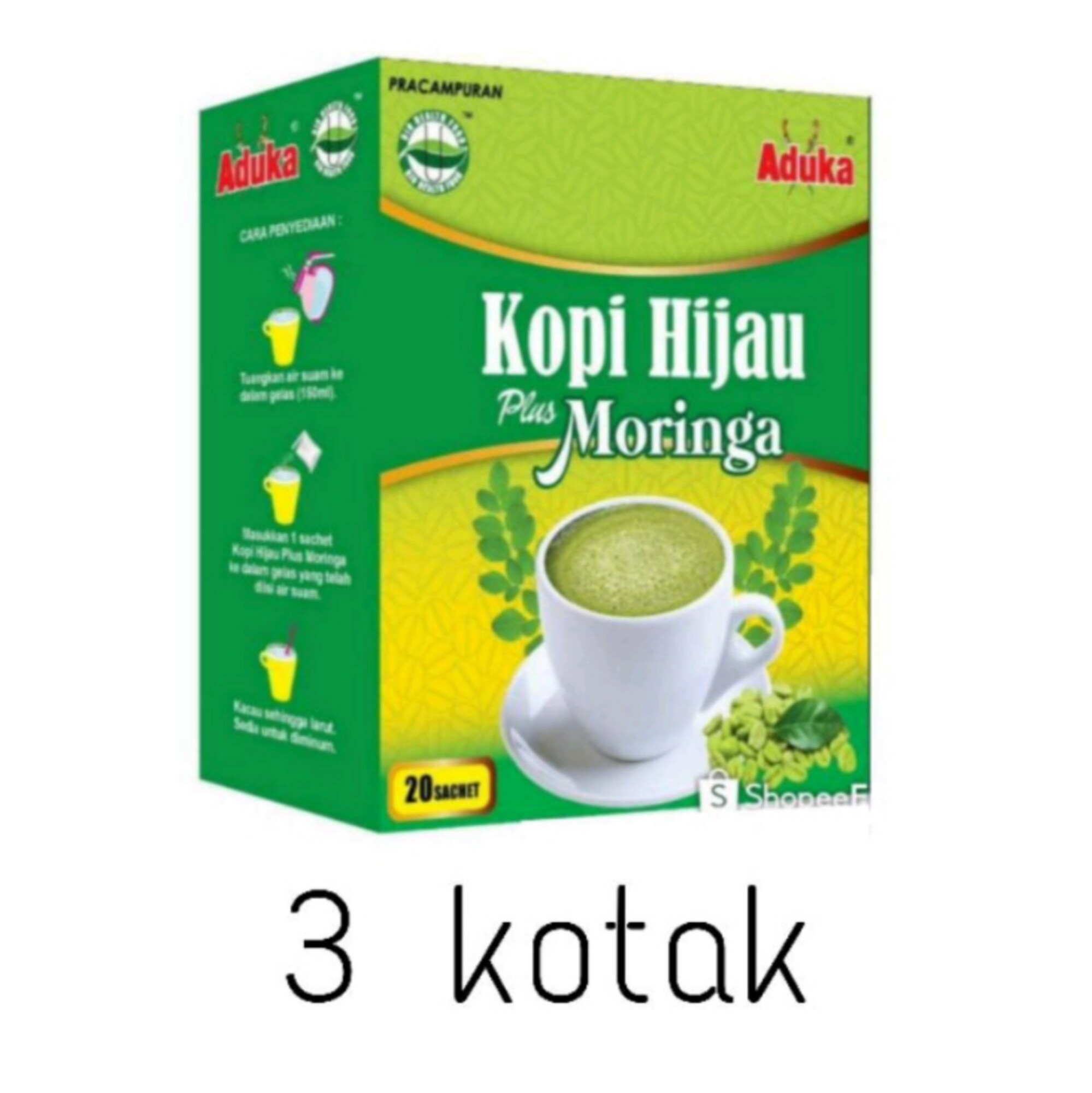 Aduka Kopi Hijau Plus Moringa Green Coffee Plus Moringa | Lazada