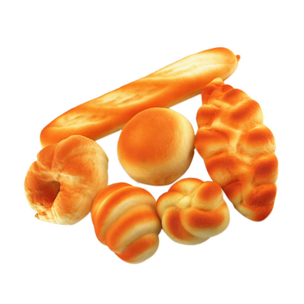 AMPLE （12.12）6pcs Simulated Bread Set Scented Slow Rising Kids Gift Fun ...