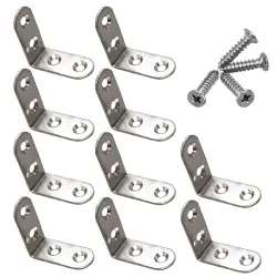10Pcs L-shape Corner Brackets Stainless Steel 90 Degrees Joint ...