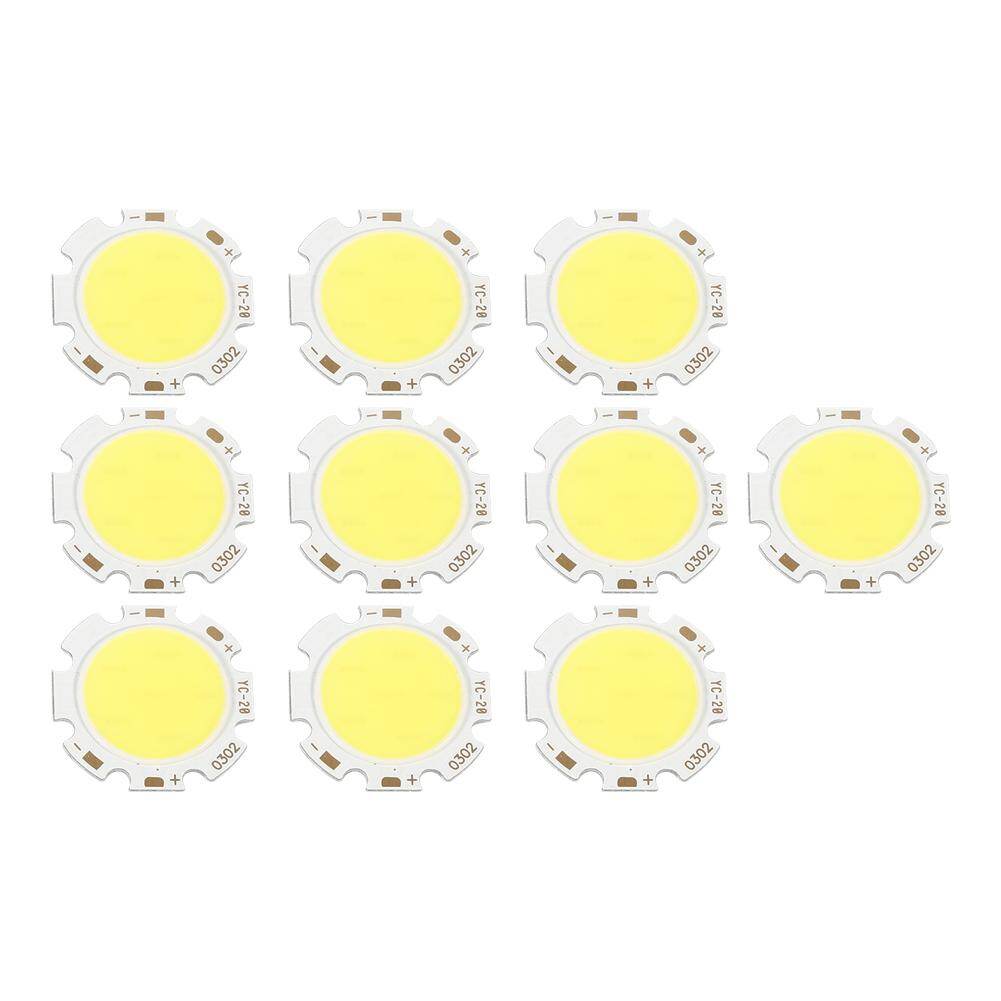 10pcs Round COB 3W High Power LED Chip Bulb Lamp Light White - intl ...