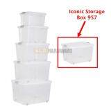 Felton - Iconic Storage Box With Wheel (FSB-957) - Clear * | Lazada