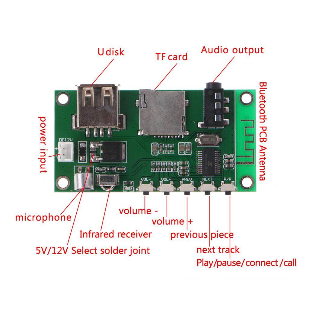 KCX BT001 ไร้สาย Bluetooth 4.2 เครื่องรับสัญญาณเสียงแผงวงจรโมดูล ...