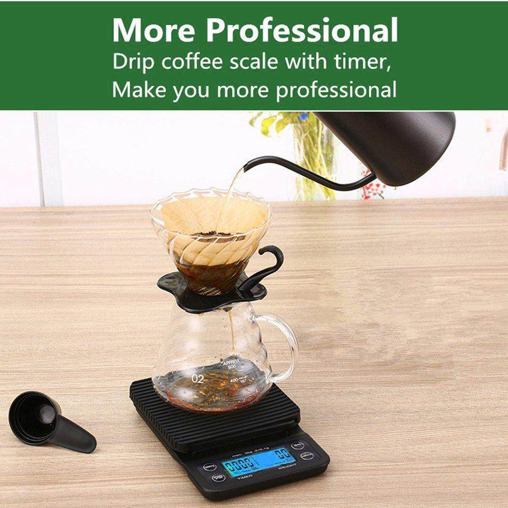 ตาชั่งดิจิตอล Teekeer 3kg/0.1g Drip Coffee Timer,Electronic Digital ...