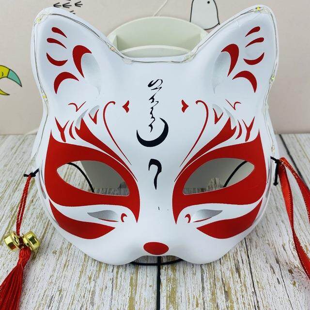 halloween scary mask halloween costume for adults Japanese Mask Half ...