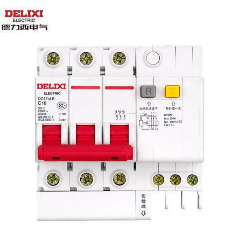 Delixi DZ47SLE RCBO RCD 3P Circuit Breaker 10A 16A 20A 25A 32A 40A 63A | Lazada.co.th