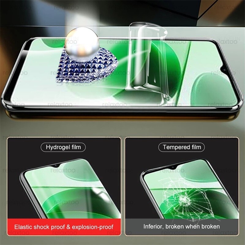 3 In 1ฟิล์มไฮโดรเจลด้านหน้าด้านหลัง,สำหรับ Realme C35ป้องกันหน้าจอ ...