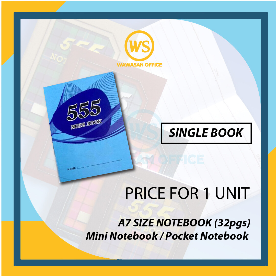 555 Note book / Mini Notebook / Pocket Notebook / Buku 555 / A7 ...