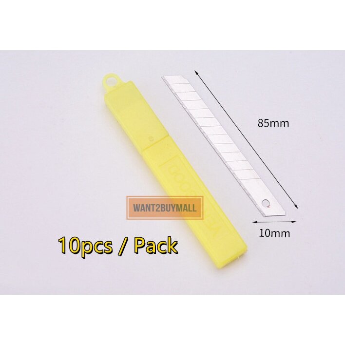 10pcs / Pack Utilities Art Knife Cutter Blade Refill Tube 9mm 18mm 30 Degree Angle Small Cutter ...