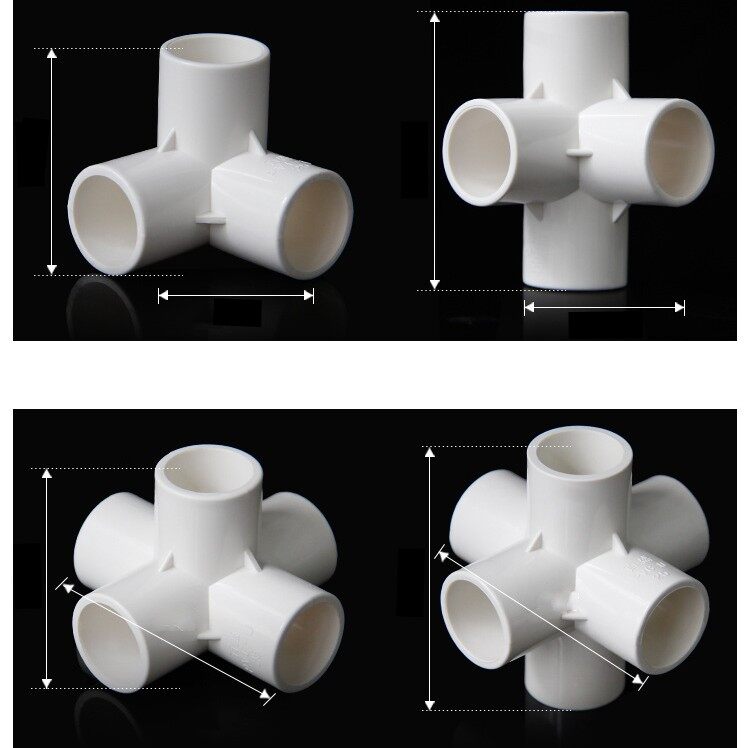 [YESPERY]20mm-32mm 3/4/5/6 WAY Cross Joint Fitting Elbow Connector DIY ...