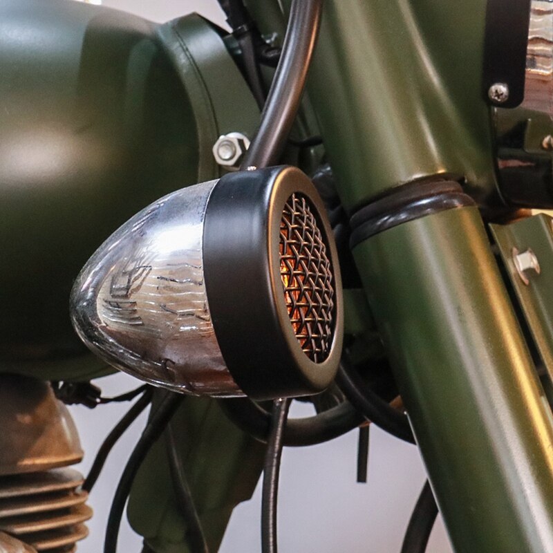 Motorcycle Front Rear Turn Signal Indicator Grill Bezel Cover Black for ...