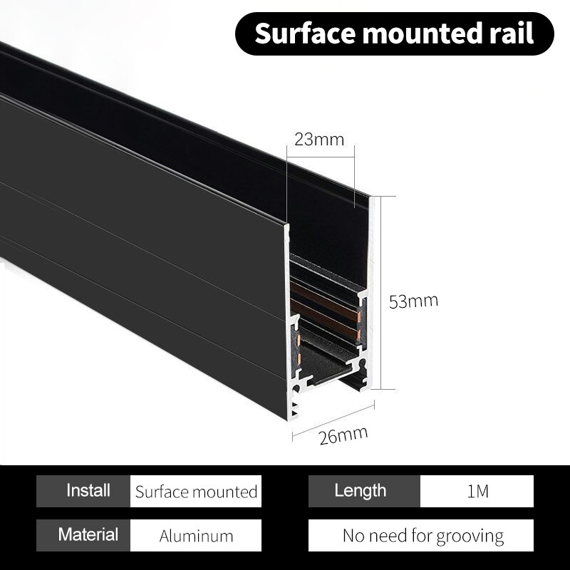 LED Magnetic Track Light System Accessories Rail Connector Power ...