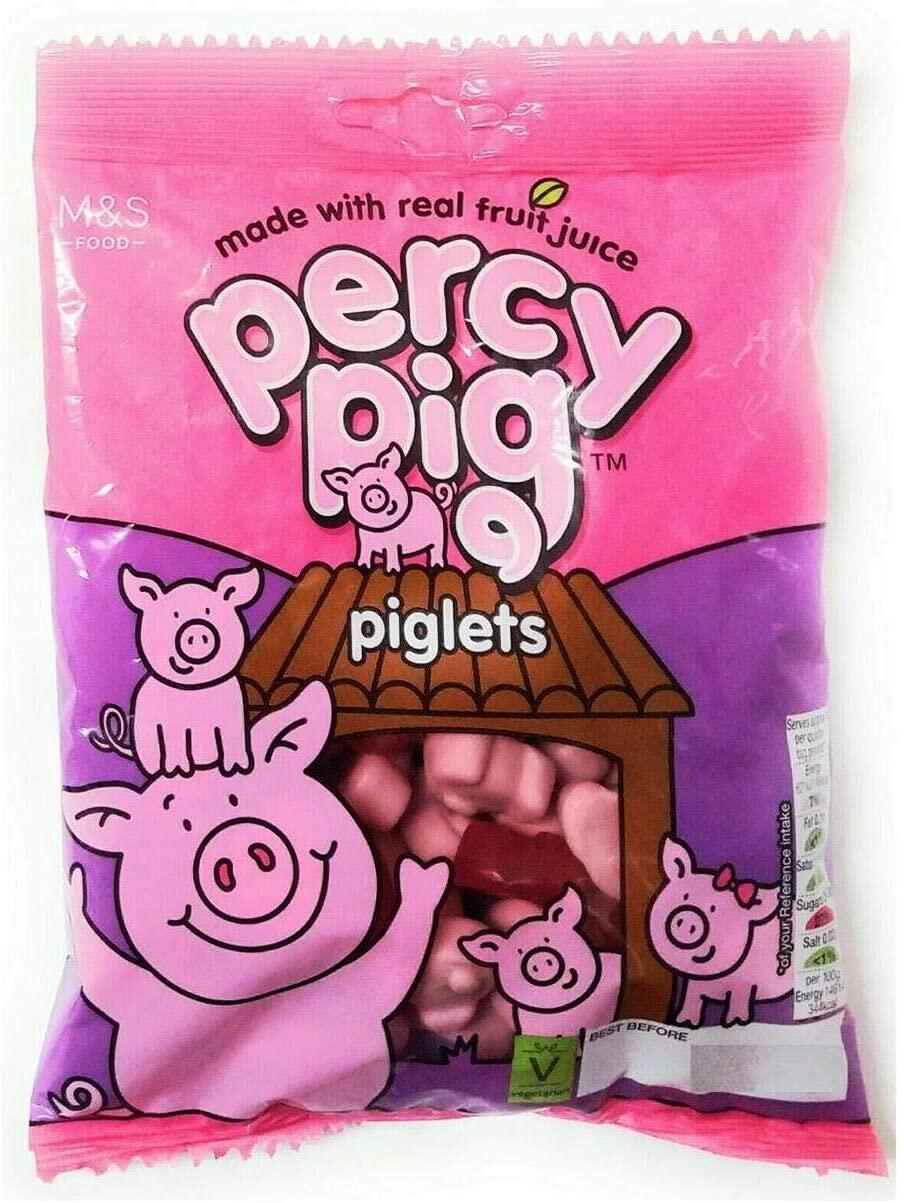 M&S Percy Pig Piglet Fruit Gums Soft Fruit Flavour Gums 170g x1 Marks and Spencer Made with ...