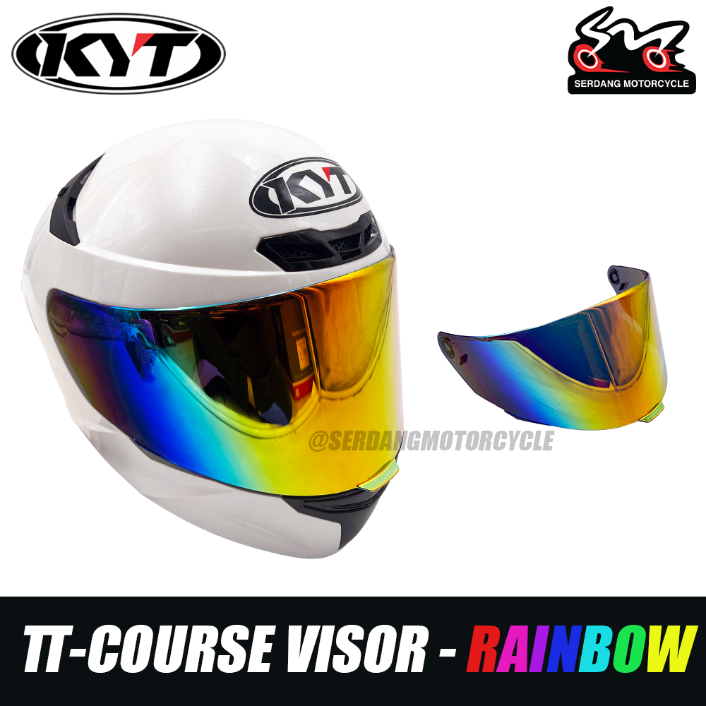 KYT TT-Course Visor Helmet TT Course Cermin Topi Keledar | Lazada