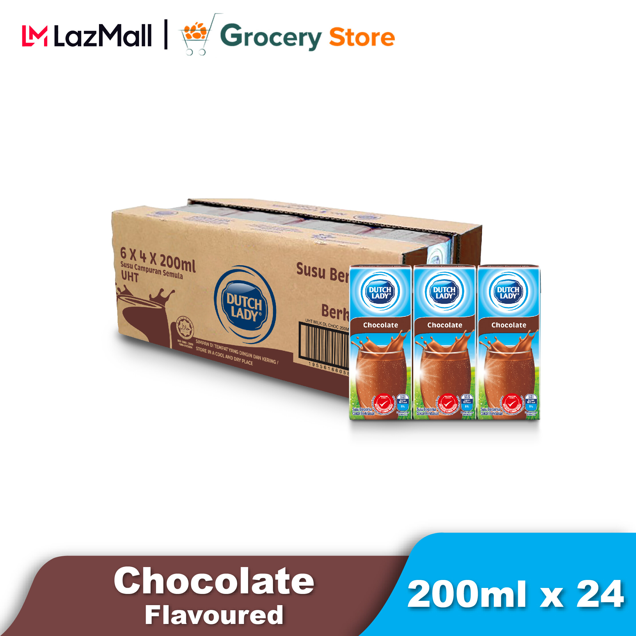 [CARTON] Dutch Lady Purefarm UHT Milk - CHOCOLATE (200ml x 24) | Lazada
