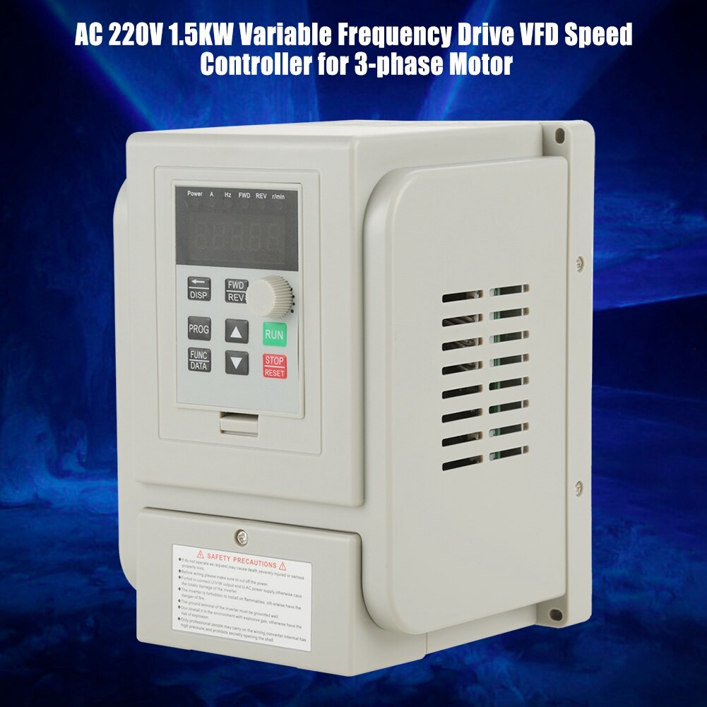 AC 220V 1.5KW Variable Frequency Drive VFD VFD Speed Controller for 3 ...