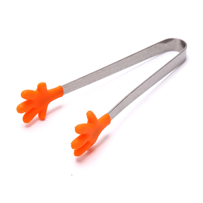 JIANG Mini Silicone Food Clip Non Slip Ice Square Coffee Sugar BBQ Tong ...