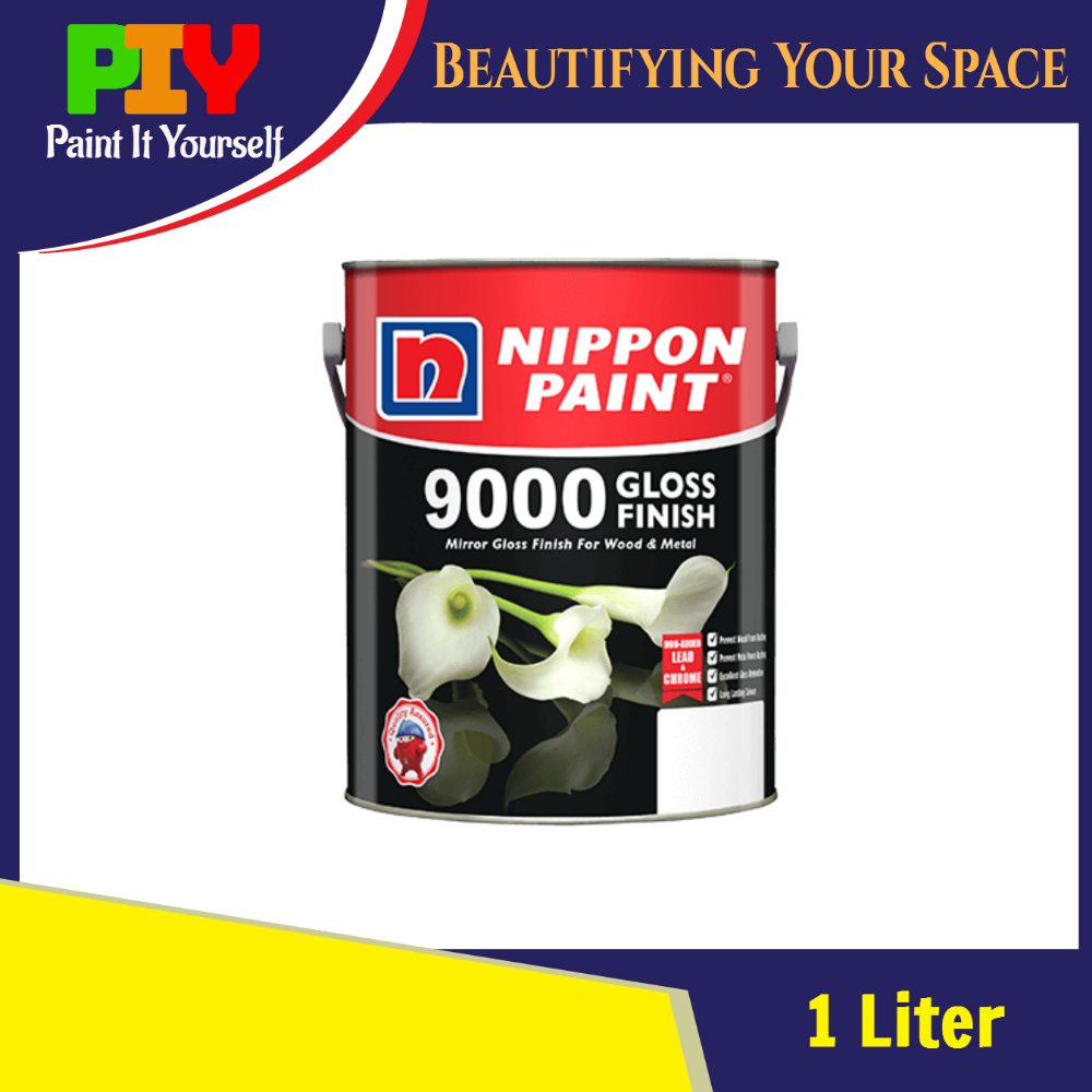 Nippon Paint 9000 Gloss Finish Gloss Paint Cat Minyak Besi Kayu 1L - 1 ...