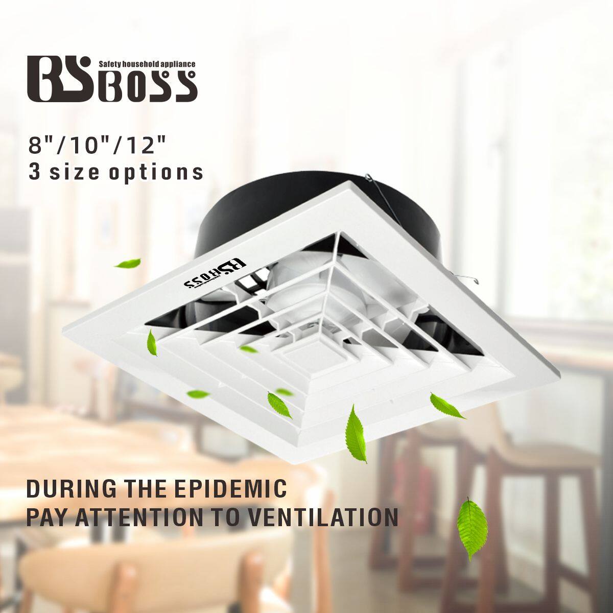 BSBOSS 8 inch 10 inch 12 inch Ceiling exhaust fan ventilation fan ...